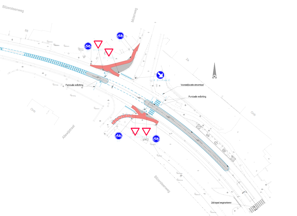 Fietsveilig kruispunt aan Molenweg/Allewijstraat | Wegen en verkeer